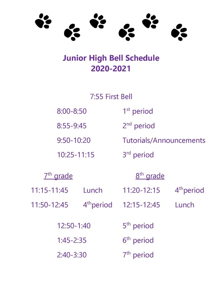 2020 2021 Bell Schedule Navarro Junior High School 2020 2021 Bell Schedule Navarro Junior High School